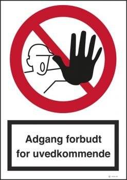 Adgang forbudt skilte • Side 3 af 7 • Skilte i høj kvalitet til din ...