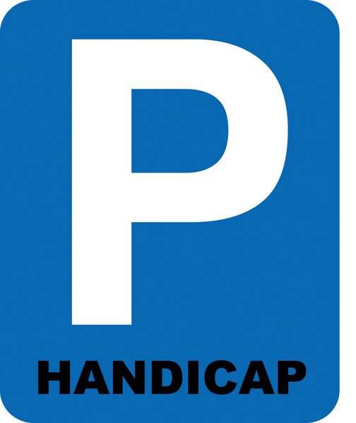 Parkerings skilt P Handicap skilt • E-skilte