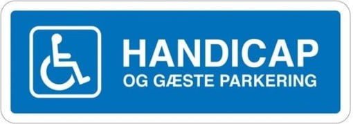 Parkerings skilt P Handicap skilt • E-skilte