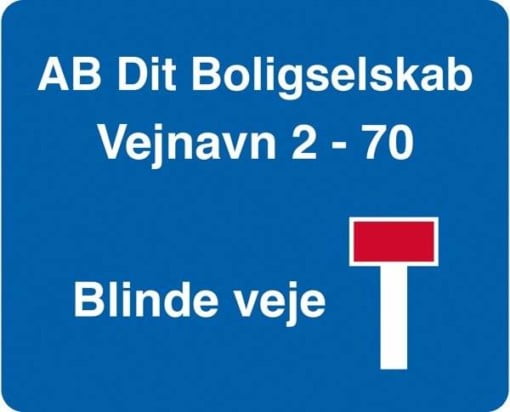 Blind vej skilte • Køb dine skilte til blinde veje her • E-skilte