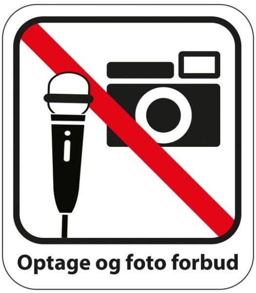 Foto forbud skilte • Tydeliggør jeres foto forbud med et skilt • E-skilte
