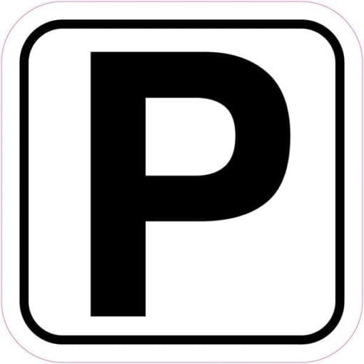 P piktogram. skilt • E-skilte