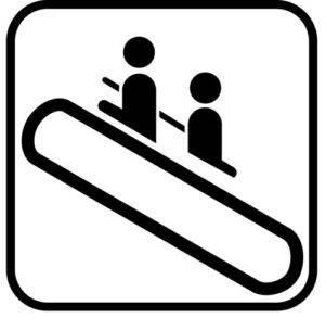 Rulletrappe - piktogram skilt • E-skilte