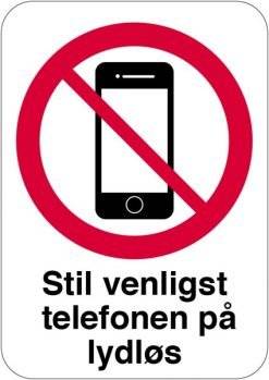 Mobiltelefon forbudt • Køb dit forbudsskilt mod mobiltelefoner her • E ...