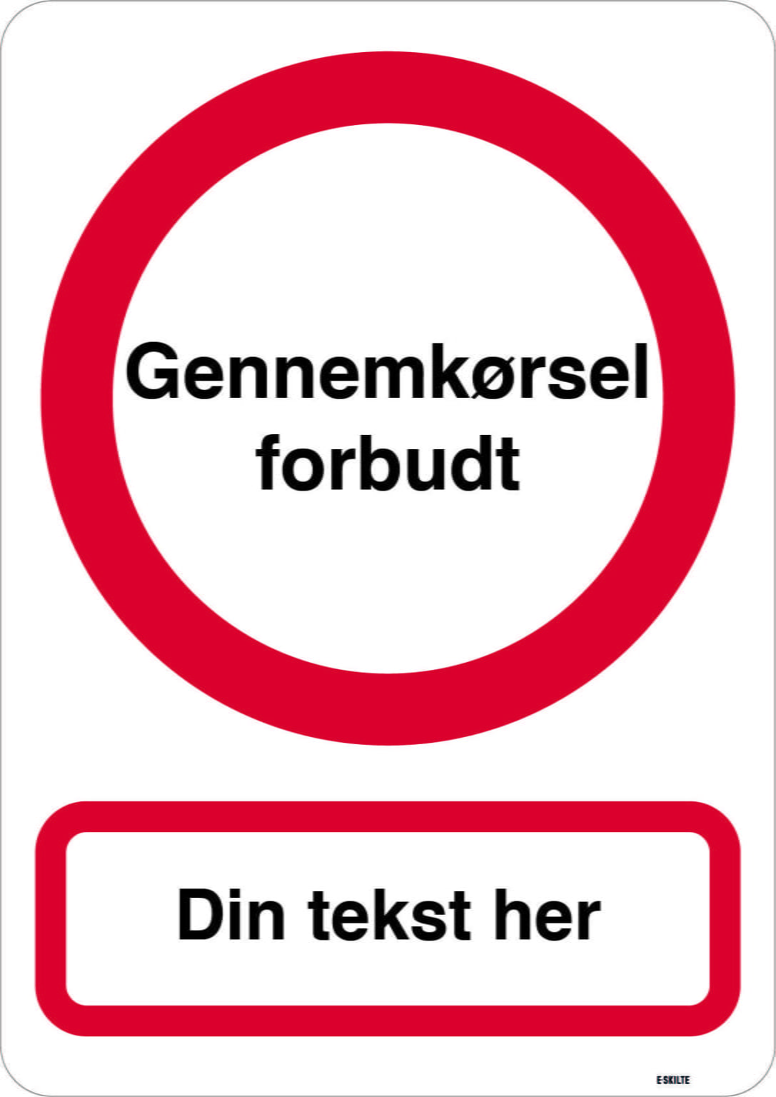 Design Selv Skilt • Design dit eget skilt med skiltedesigneren • E-Skilte