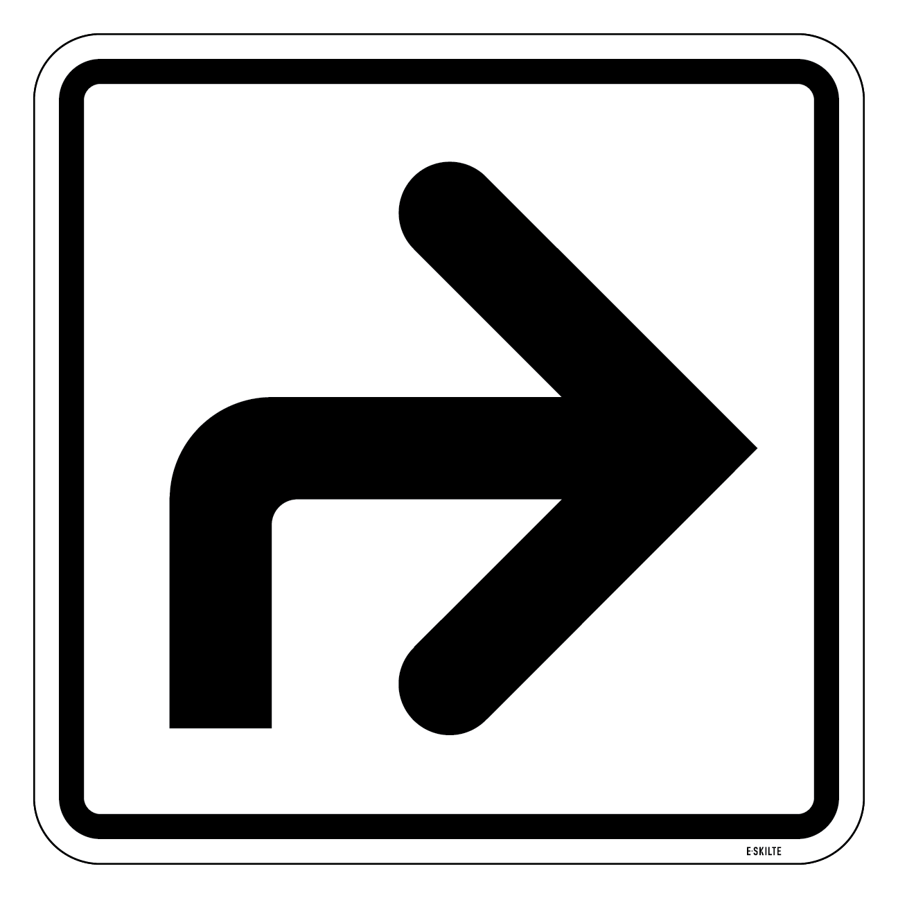 Flugtvej. Piktogram skilt - E-skilte