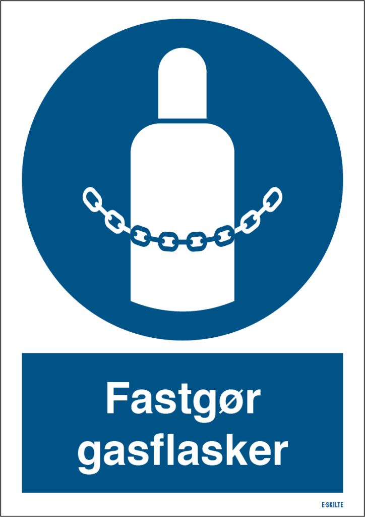 Påbudsskilte • ISO 7010 Piktogrammer med tekst • E-skilte