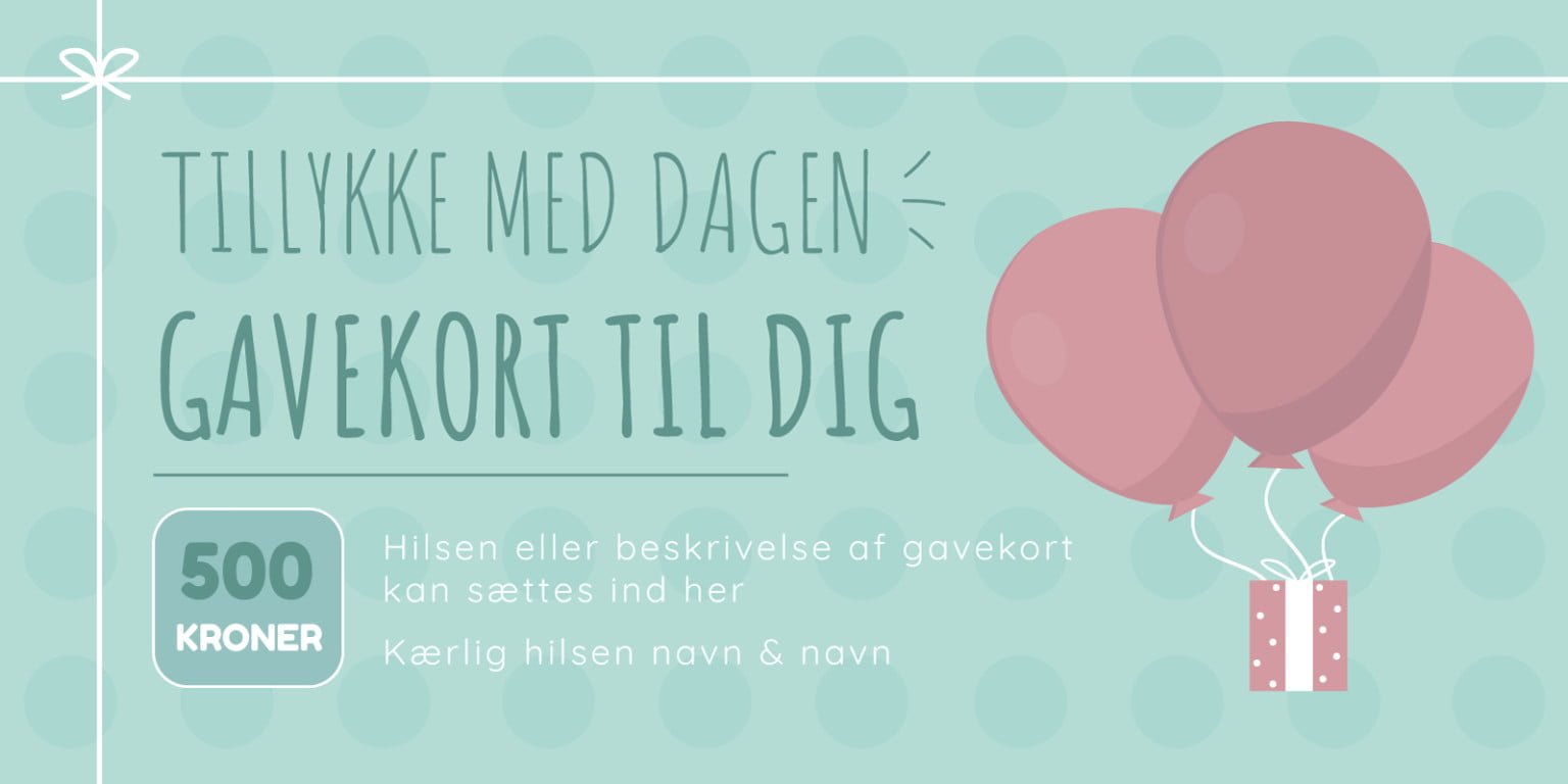 Gavekort • Personlige gavekort med egen tekst • E-skilte