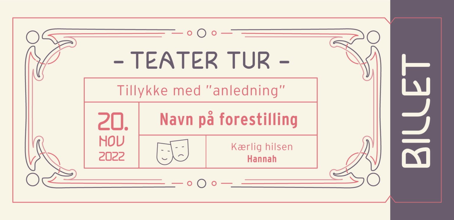 Gavekort • Personlige gavekort med egen tekst • E-skilte