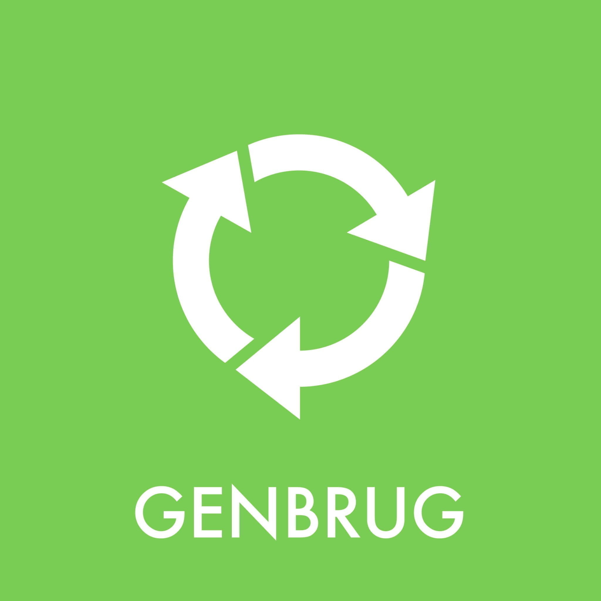 Genbrug affald skilt - Dansk Affaldssortering • E-skilte