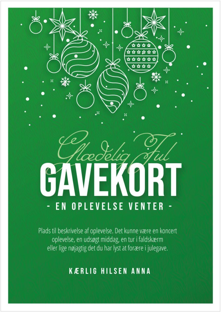 Gavekort julegave simpel • E-skilte