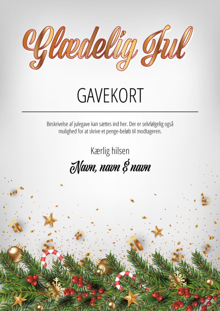 Gavekort middag • E-skilte