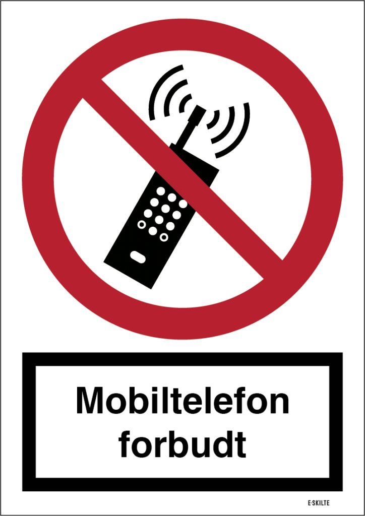 Mobiltelefon forbudt - Køb dit forbudsskilt mod mobiltelefoner her - E ...