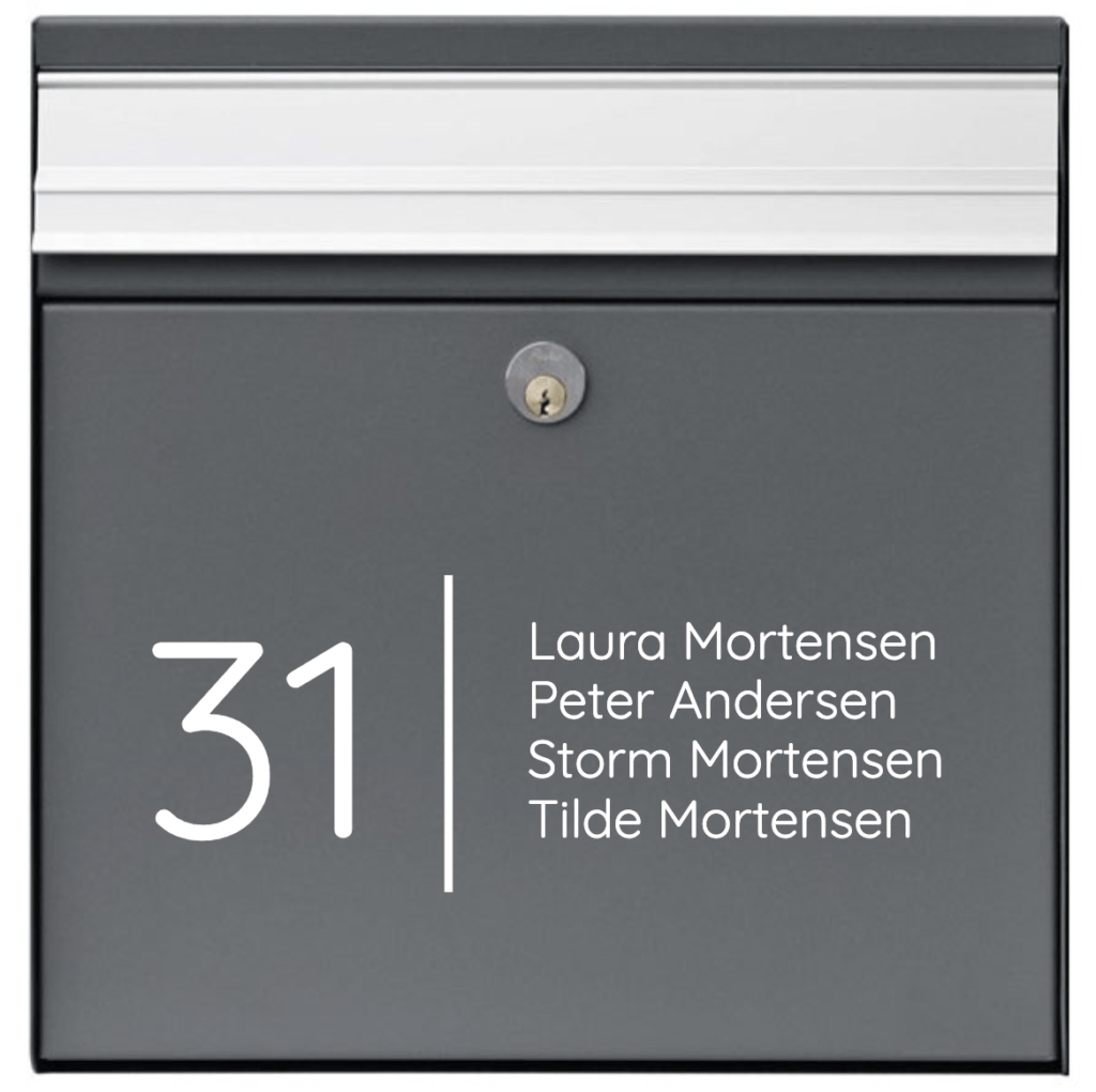 Postkasse skilte 📫 • Køb dit postkasse skilt her • E-skilte