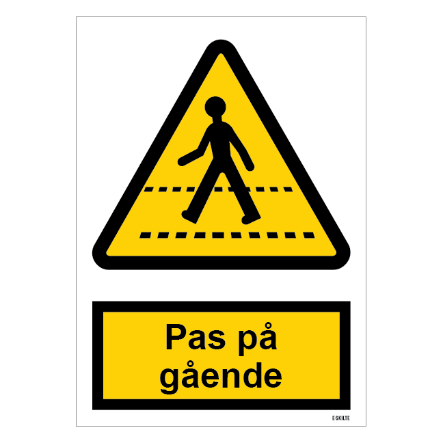 Pas på Gående Skilt - Sikkerhed først hos E-skilte.dk