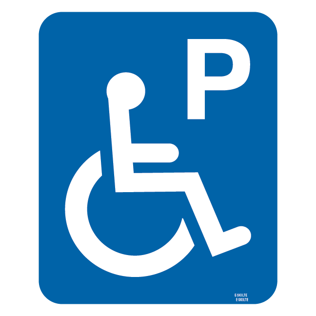 Parkerings skilt P Handicap skilt - E-skilte