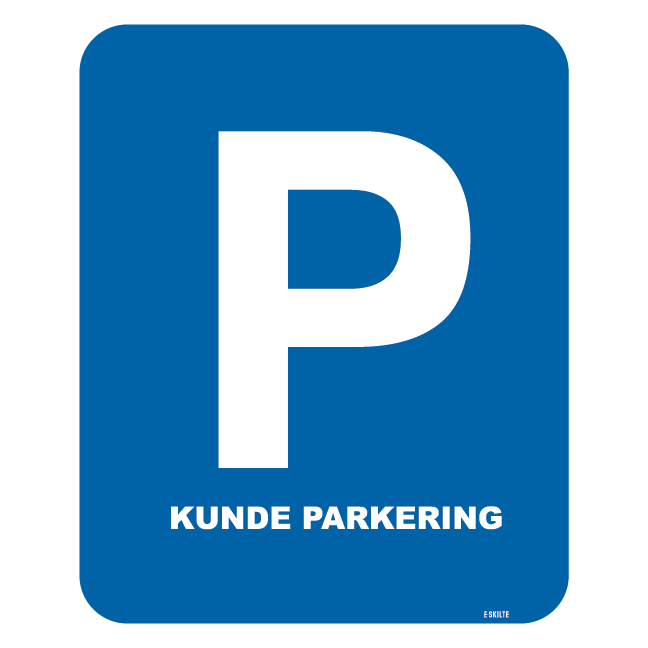 Parkerings skilt P Handicap skilt - E-skilte