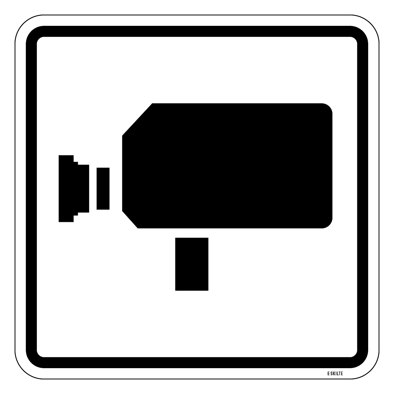 Video - piktogram. Overvågningsskilt - E-skilte