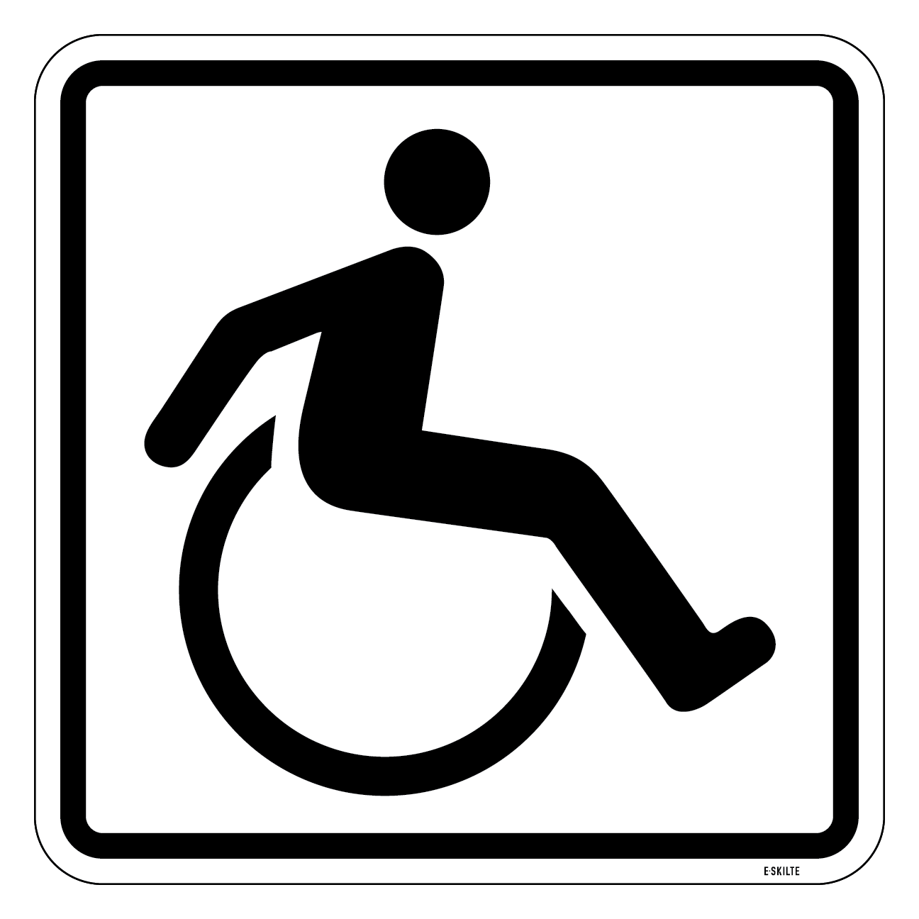 Handicap piktogram. skilt - E-skilte