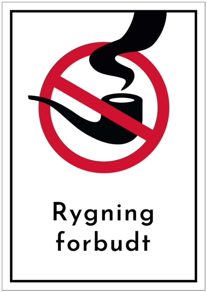 Rygning forbudt Retro skilt • E-skilte
